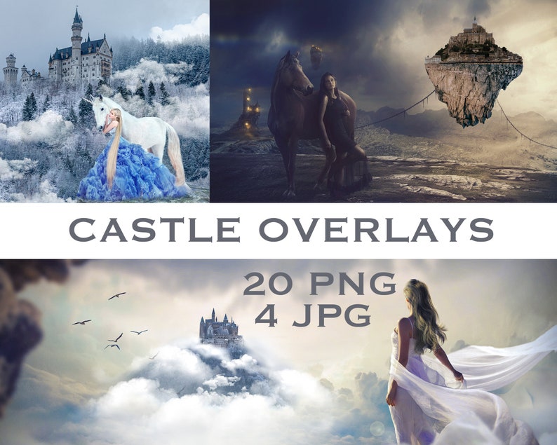 Castle Overlays Castle Png Fairy Tale Overlays Fantasy - Etsy