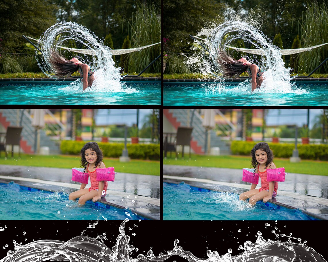 Water Splash Photo Overlays, Photography Prop, Water Effects, Water ...