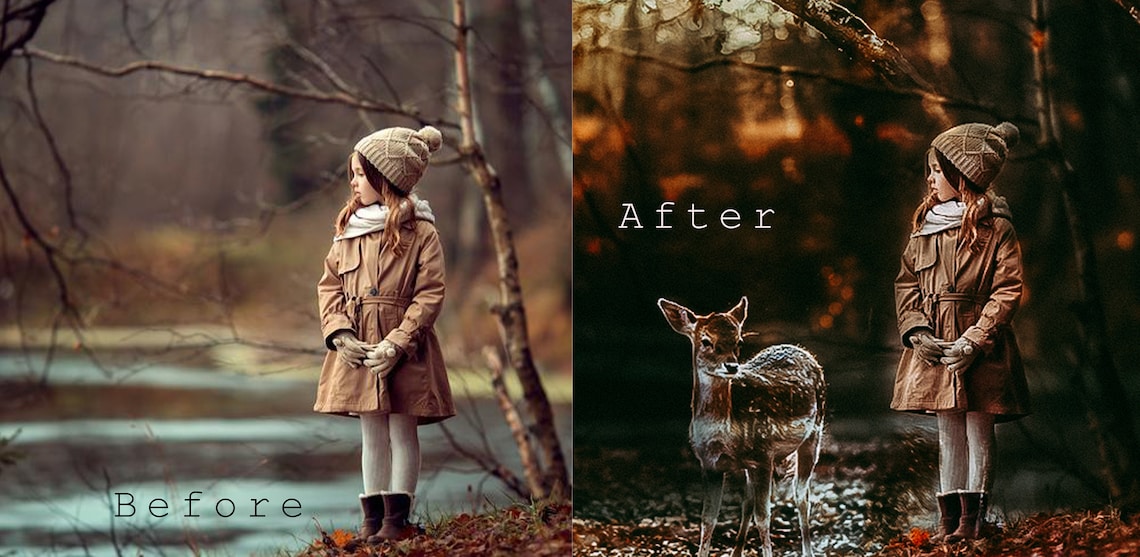 Deer Overlays, Animal Overlay and Photoshop Action Collection, Forest ...