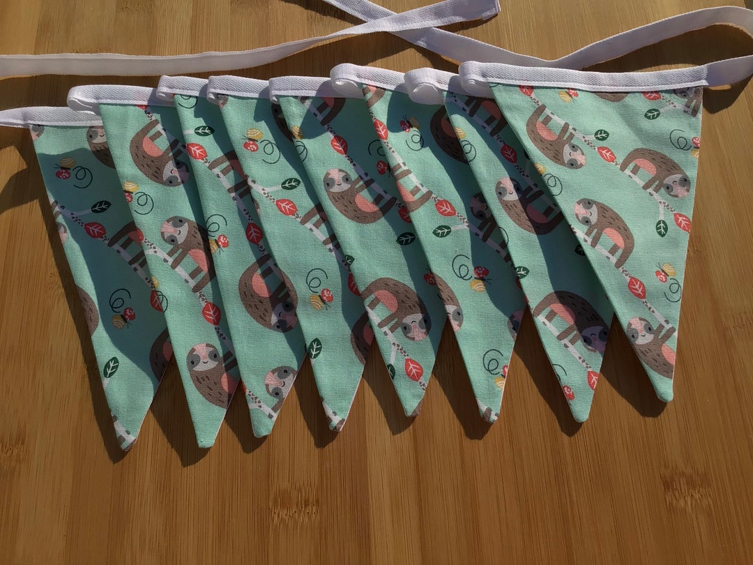 Sloth Bunting, Sloths, Banner, Fabric, Cute, Nursery, Playroom - Etsy