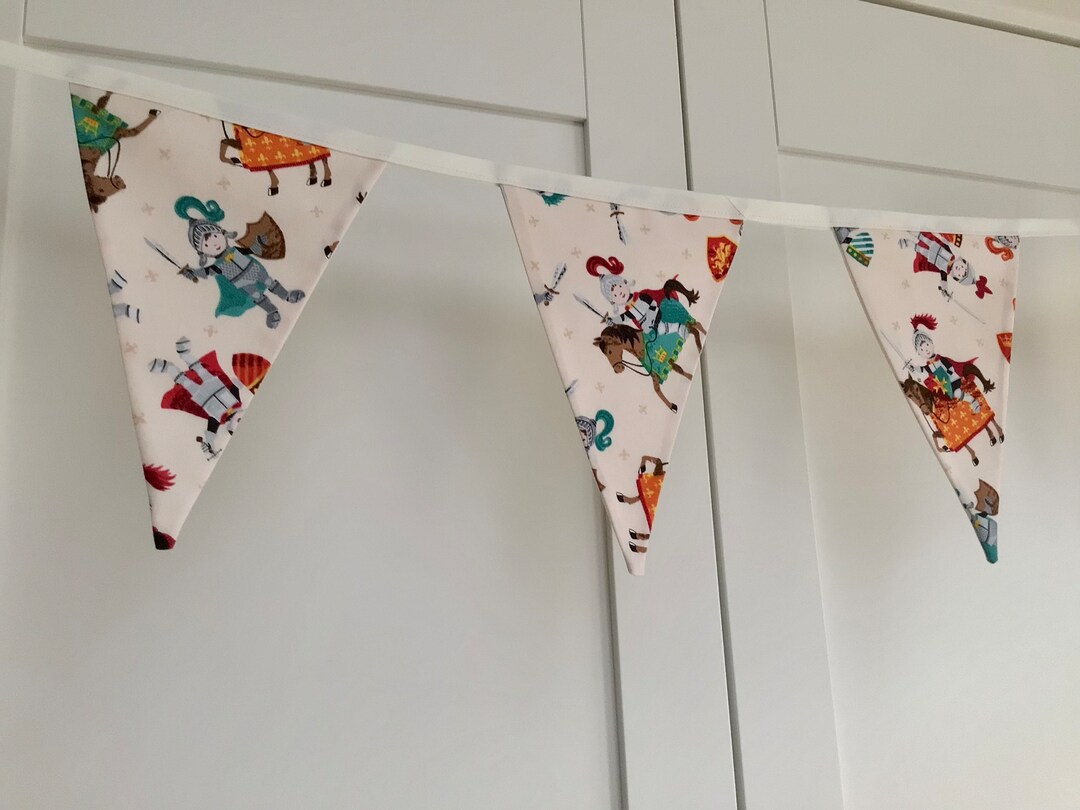 Knights Fabric Bunting, Nursery Bunting, Medieval Knights, Battle ...