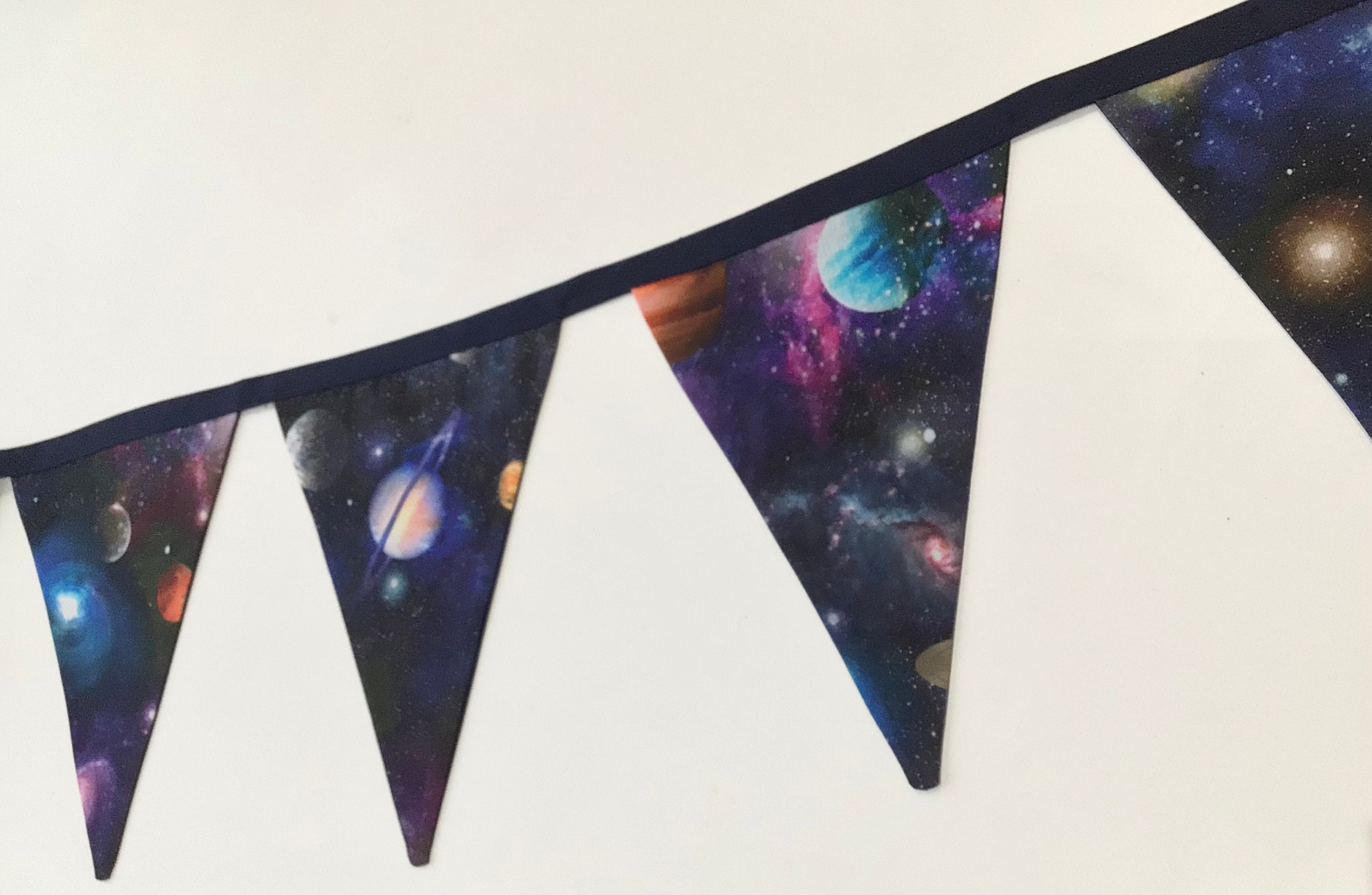 Planets, Space Themed Bunting, Fabric, Planet, Solar System, Boys ...