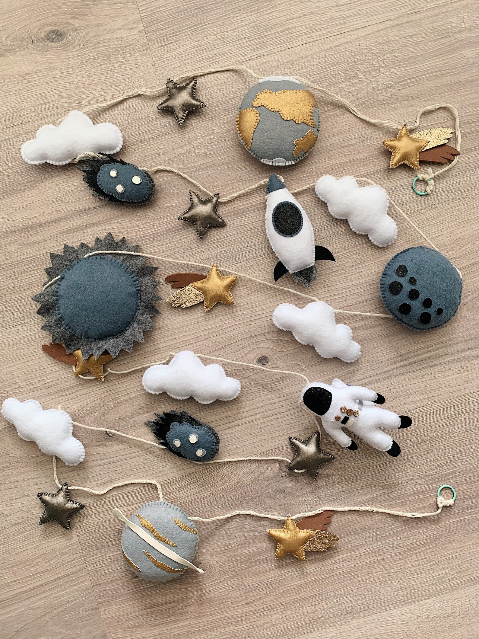 Solar System Garland/ Space Theme Bedroom and Nursery Decor/ - Etsy