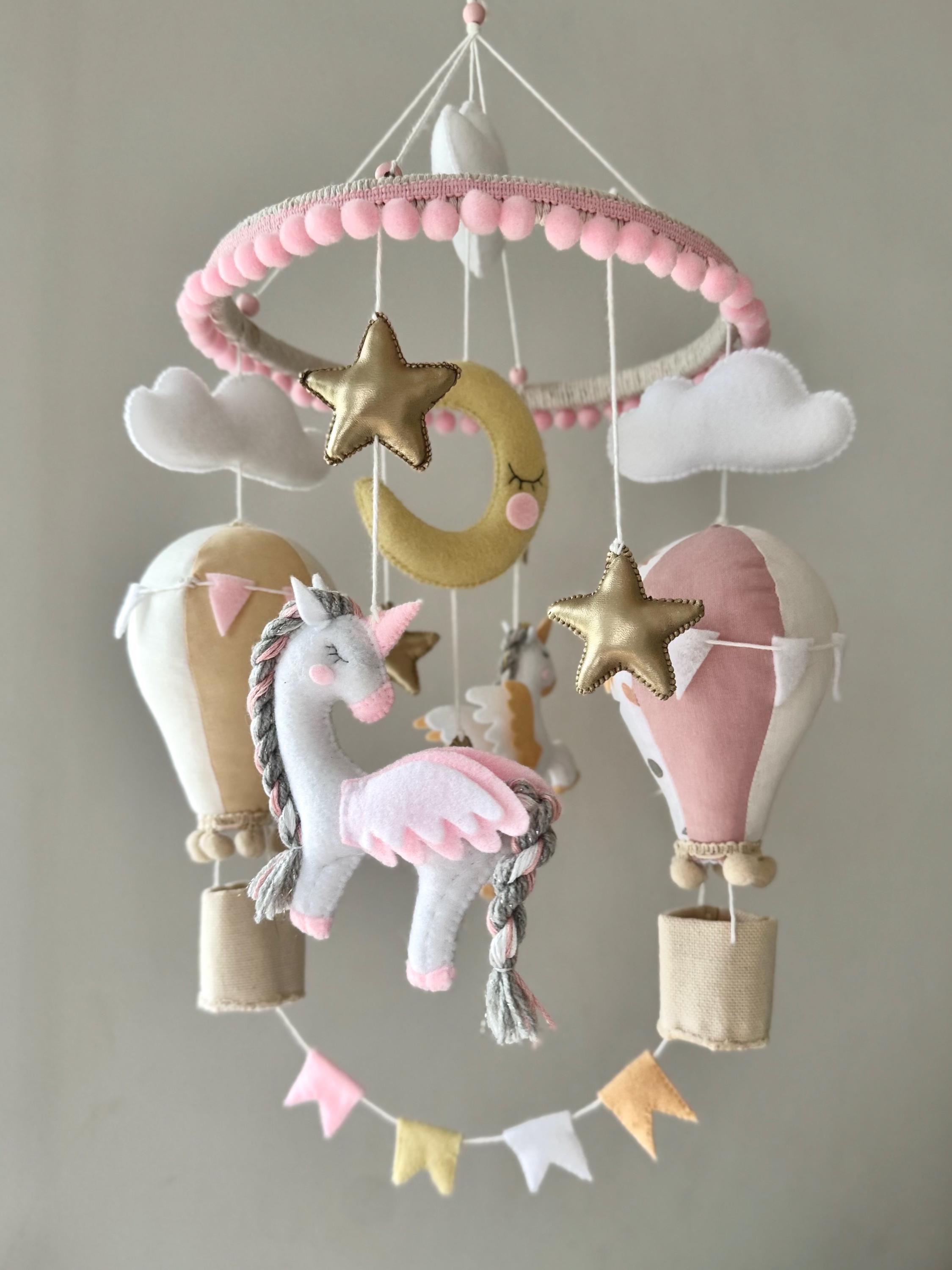 Mobile Fabulous Unicorns / Mobile / Mobile in Nursery/ Unicorn/ Balloon ...
