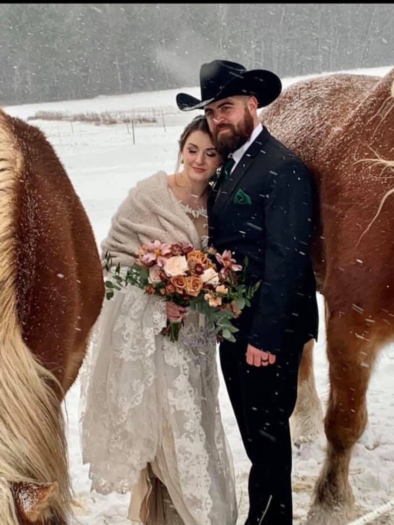 Handmade Mohair Bridal Bolero: Camel Wedding Shawl - Etsy