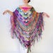 Crochet Boho Wedding Shawl, Bridal Triangular Wrap, Evening Shawl ...
