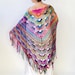 Crochet Boho Wedding Shawl, Bridal Triangular Wrap, Evening Shawl ...