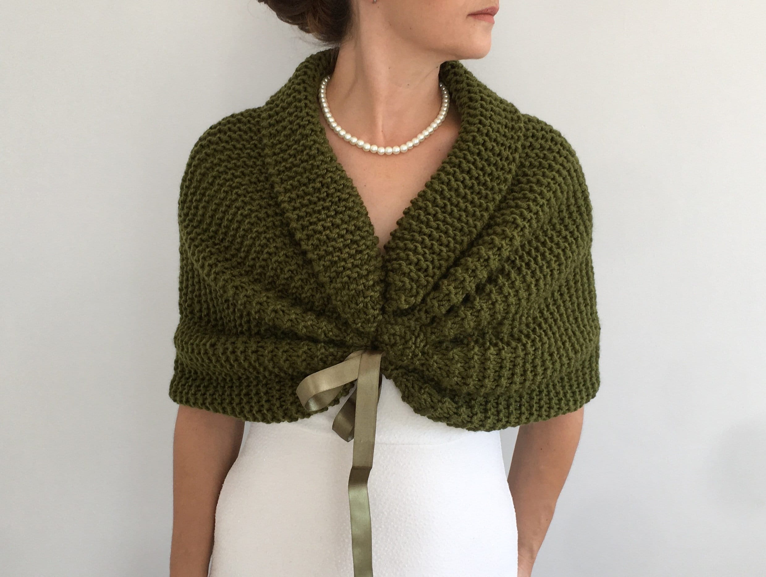 Olive Green Shawl Bridal Wrap Wedding Shawl Knitted Cover - Etsy Canada