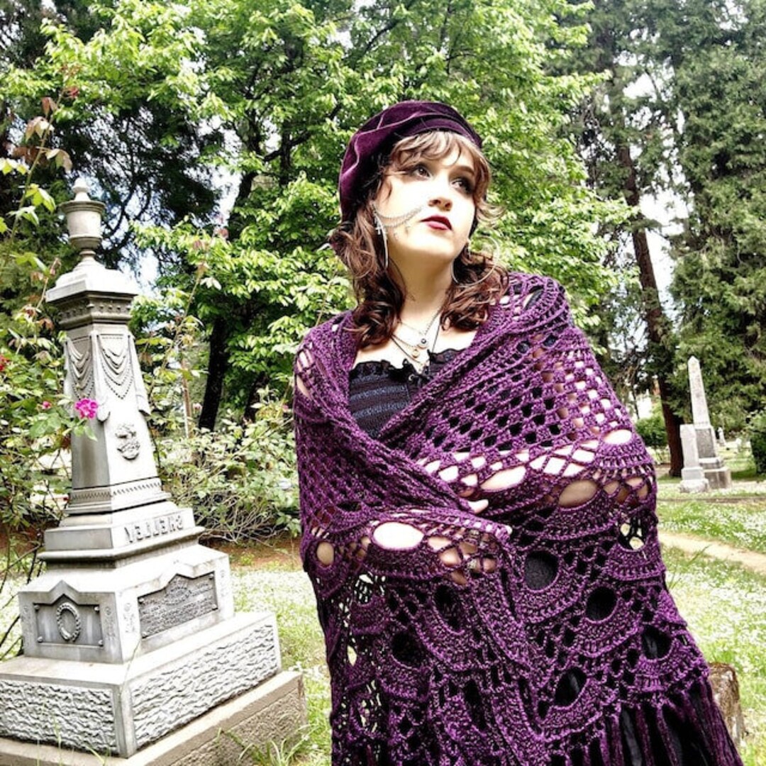 Plum Shawl Aubergine Wrap Eggplant Mohair Wool Stole Violet - Etsy