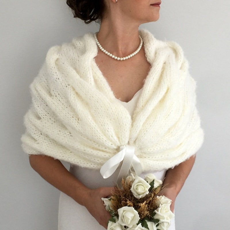 Ivory Wedding Shawl - Etsy