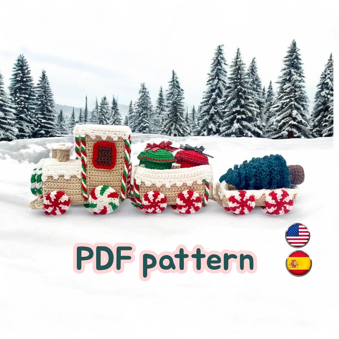 CHRISTMAS TRAIN PATTERN. Christmas Crochet Pattern. PDF. Crochet Train ...