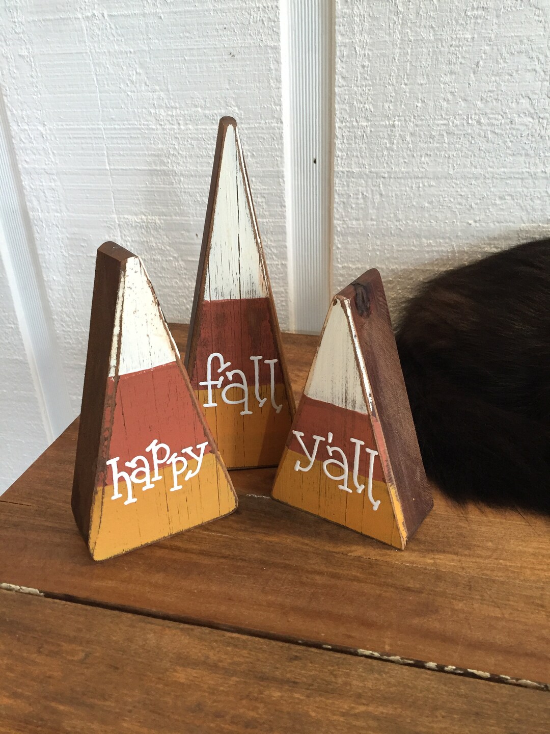 Candy Corn Blocks/happy Fall Y'all/trick or Treat/fall Decor/autumn ...