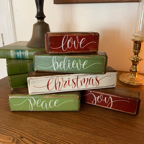 Wood Blocks Christmas - Etsy