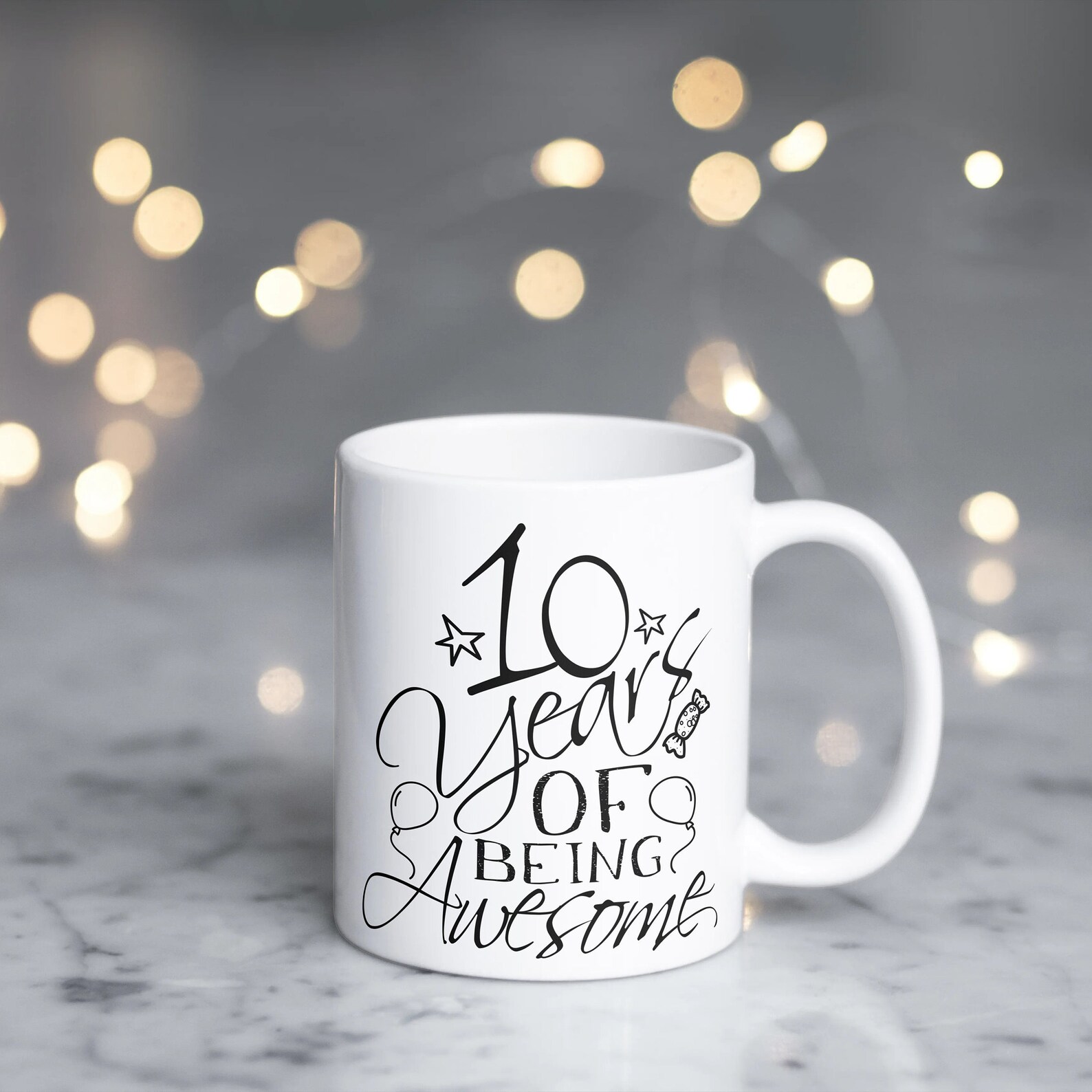 10 Years of Being Awesome Svg, 10 Birthday Girl, 10 Yrs Old, Tenth ...