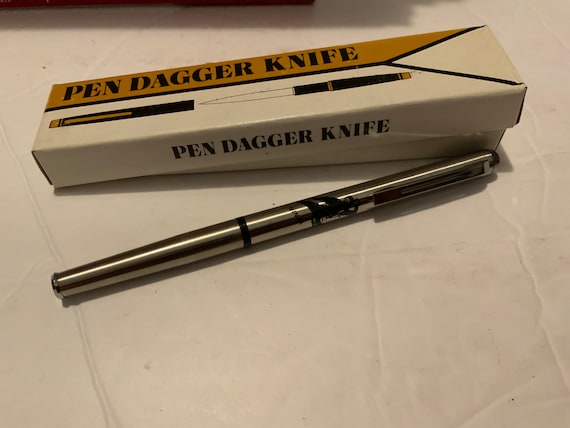 Silver Pen Shaped Knife with Single Edged Blade and N… - Gem