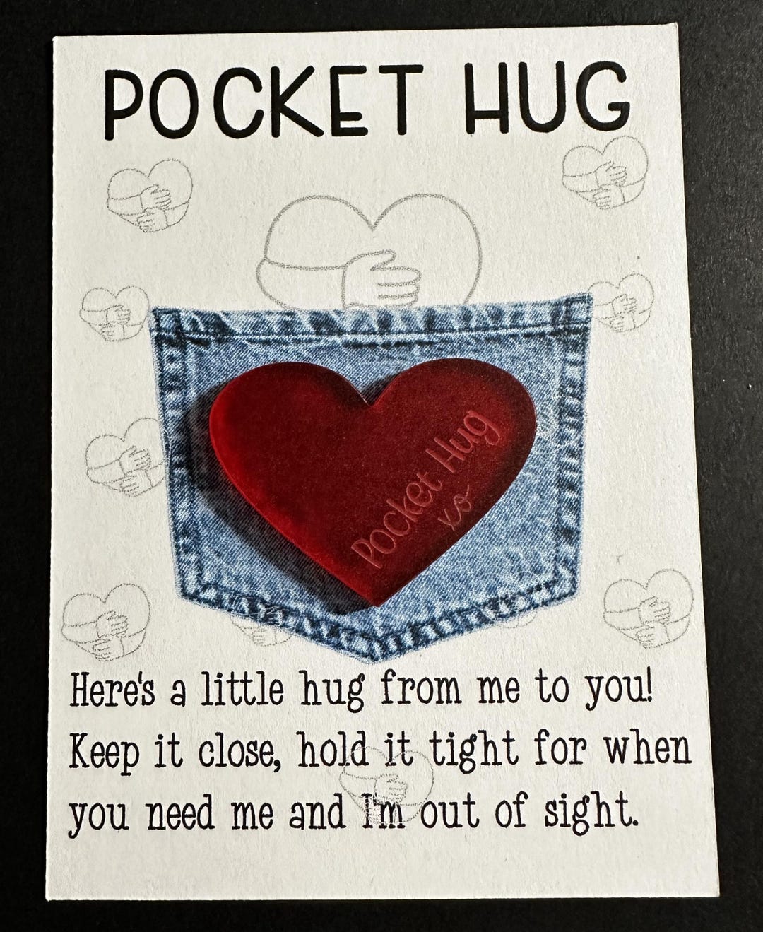 Acrylic Pocket Hug Token: First Day of School, Thinking of You Gift - Etsy