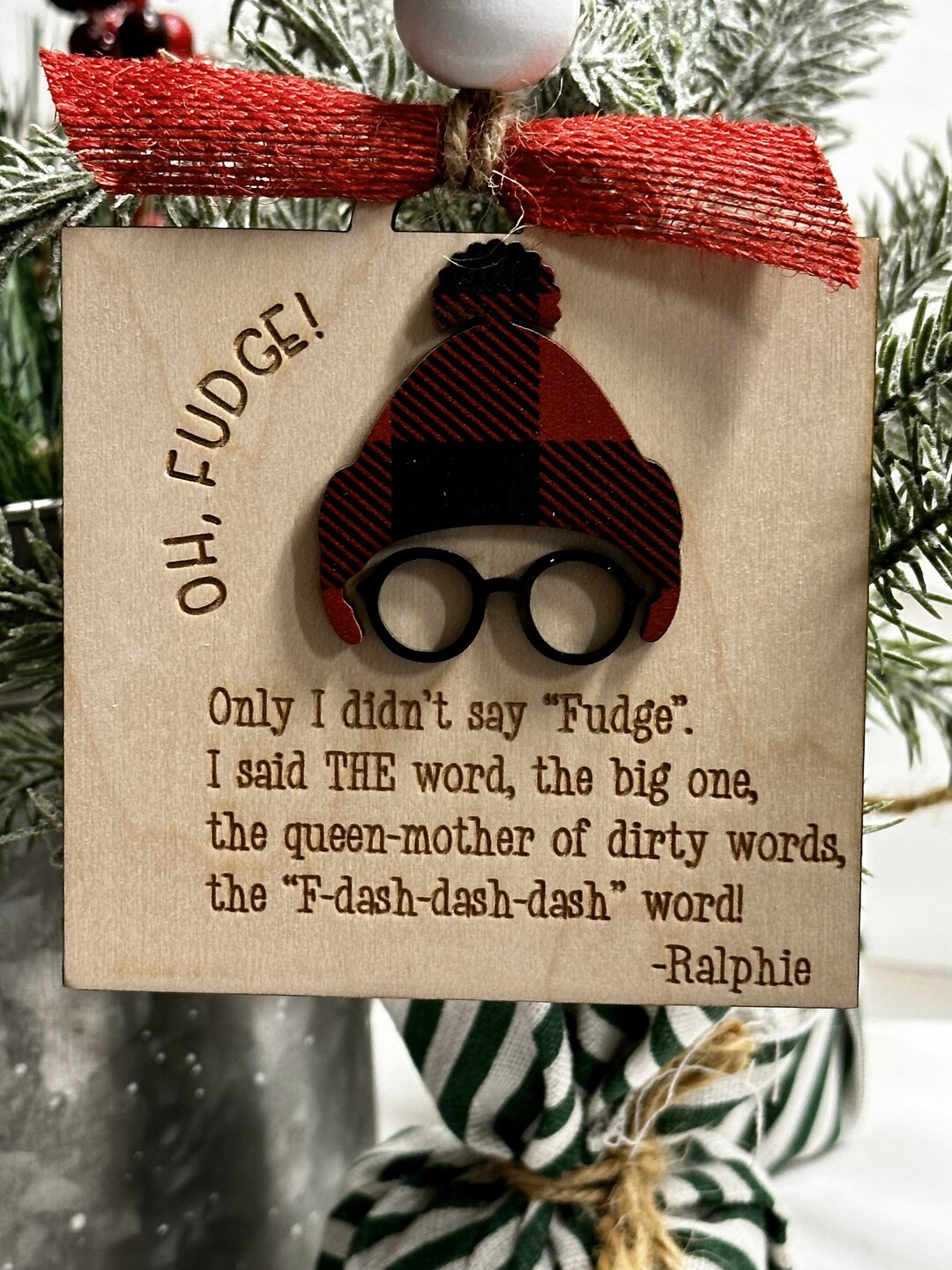 Oh, Fudge Christmas/shoot Your Eye Out Christmas Ornament - Etsy