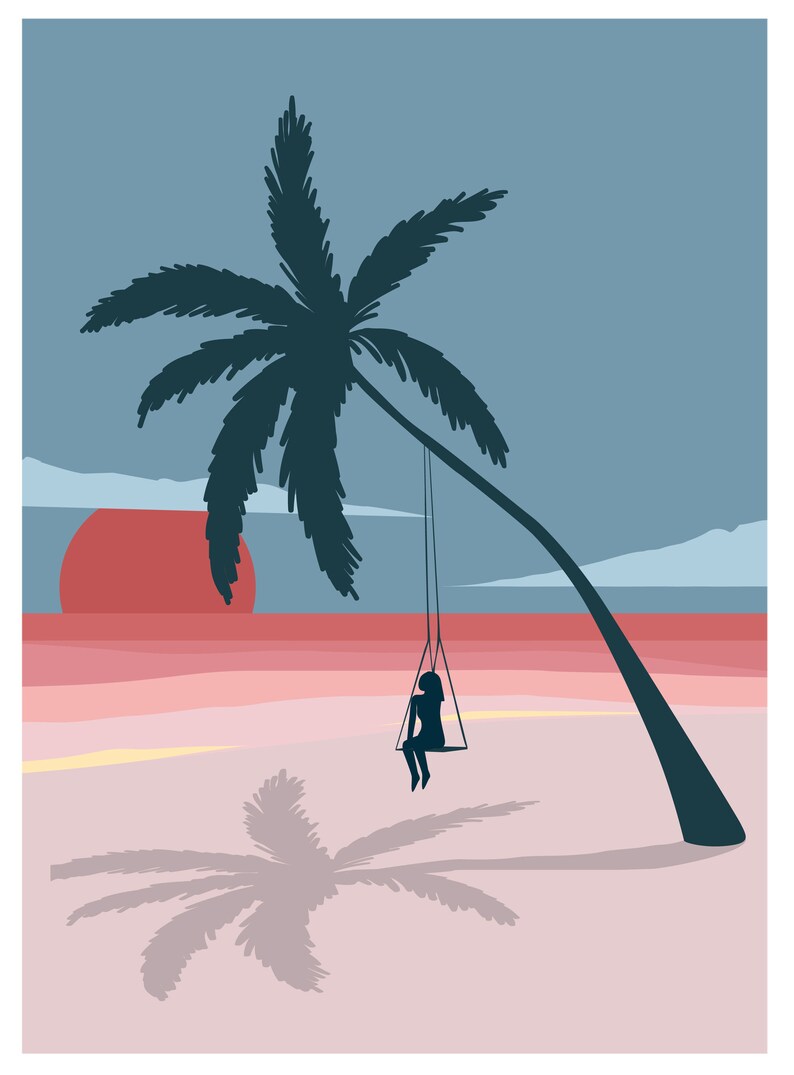 Surf Poster Surfer Girl Coastal Decor Surfboard Wall Art - Etsy