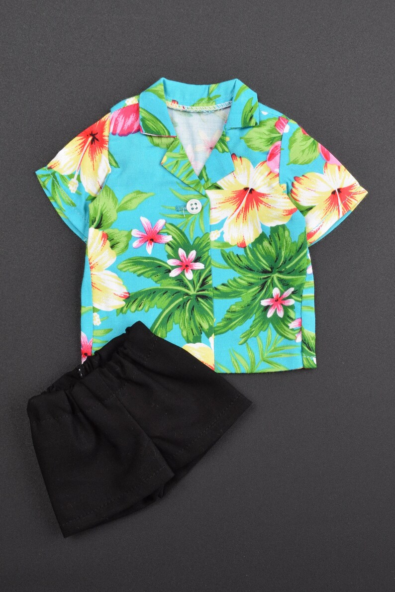 Aloha Shirt Pants SET ver.skyblue - Etsy