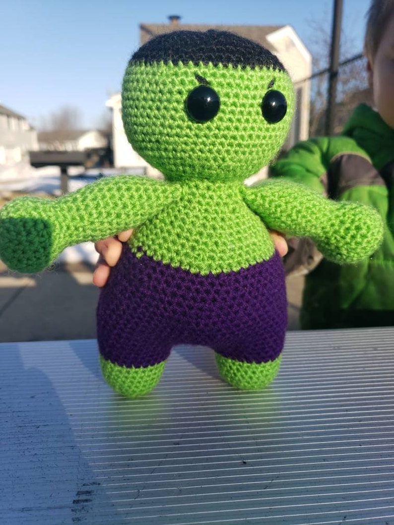 Free PATTERN Hulk Inspired Stuffed Crochet Amigurumi - Etsy