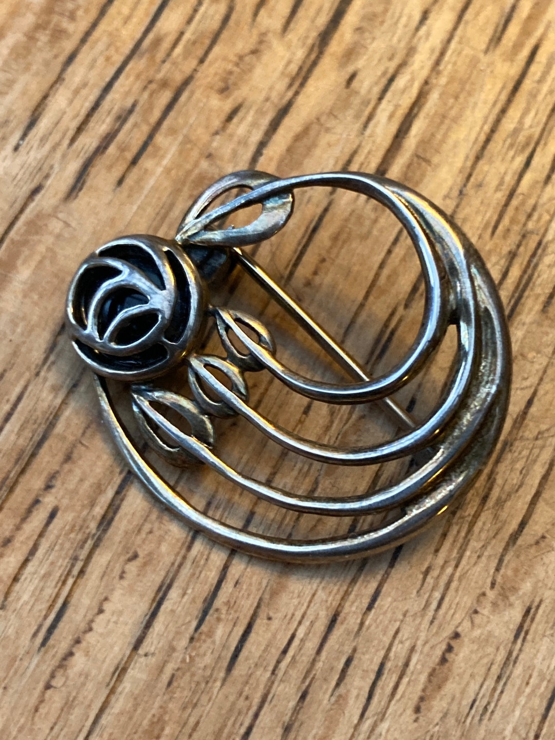 Vintage 925 Silver Brooch by Kit Heath, Style of Rennie Mackintosh ...