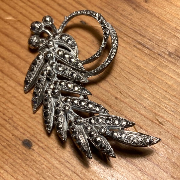 Marcasite Brooch - Etsy UK