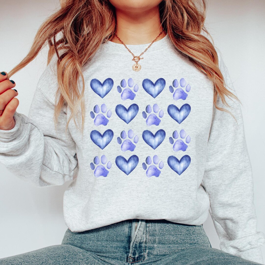 Watercolor Paws Shirt, Paw Print Graphic Tee, Dog Paw Print T-shirt ...