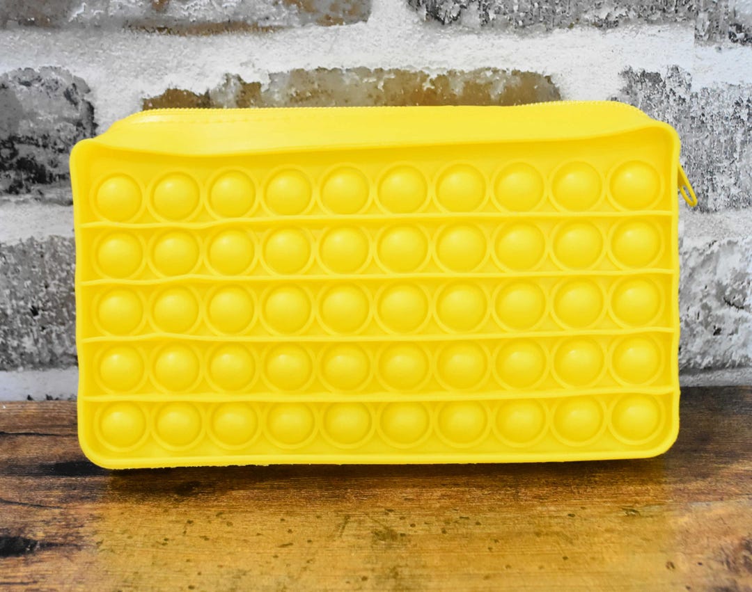 Pop It Fidget Toy Yellow Pencil Cases - Etsy