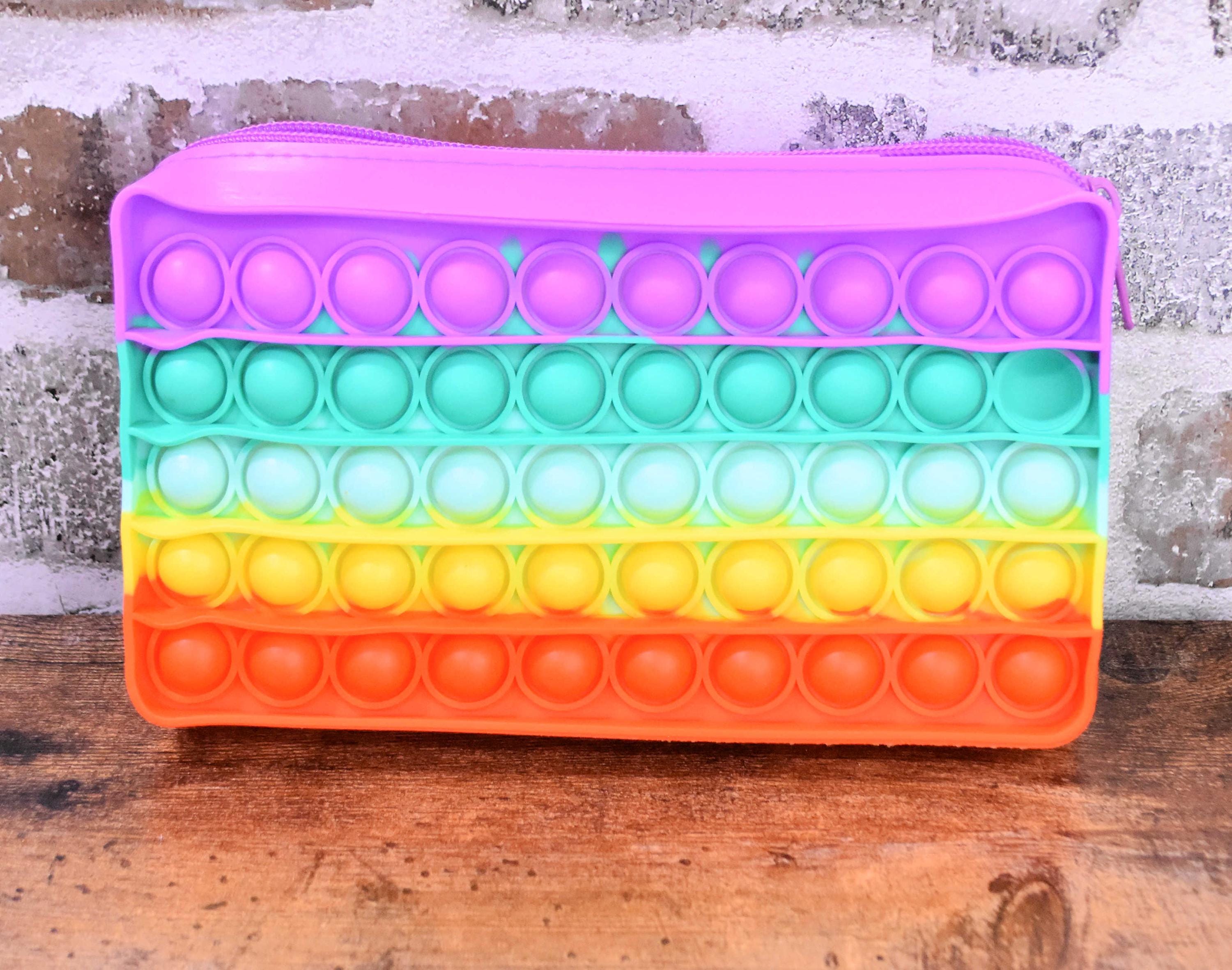 Pop It Fidget Toy Rainbow Pencil Cases - Etsy
