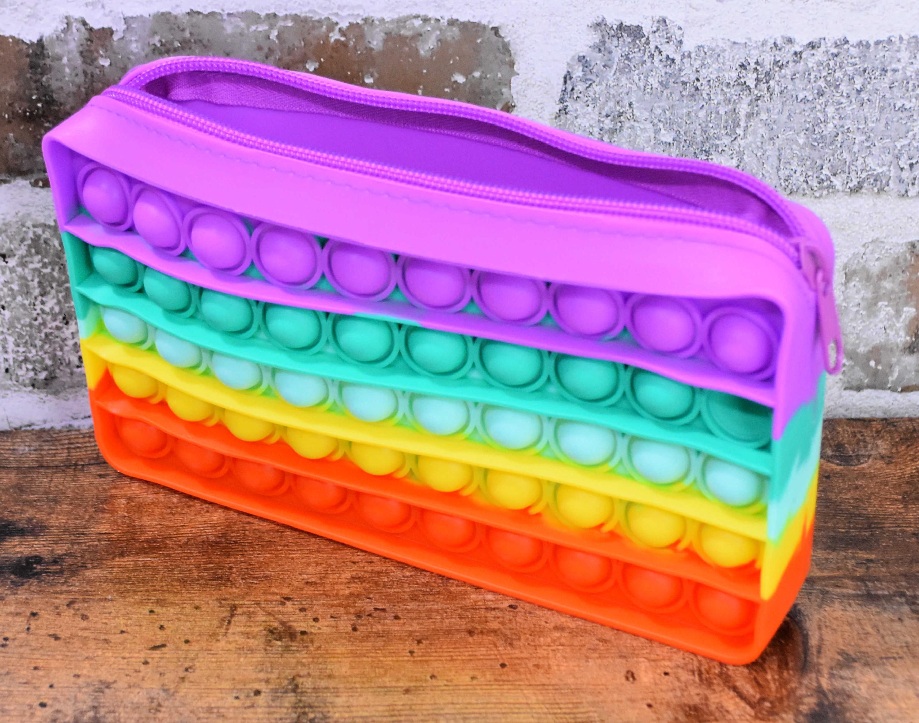 Pop It Fidget Toy Rainbow Pencil Cases - Etsy