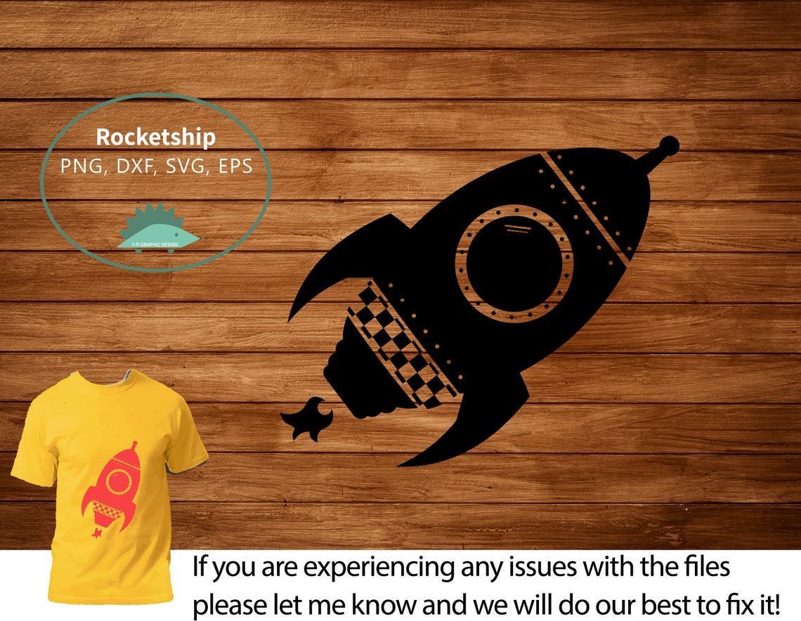 Rocket Ship Svg, DXF Spaceship, Rocketship Space Clipart Silhouette ...
