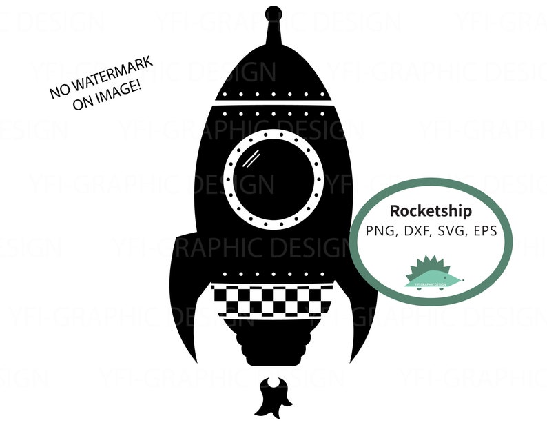 Rocket Ship Svg, DXF Spaceship, Rocketship Space Clipart Silhouette ...