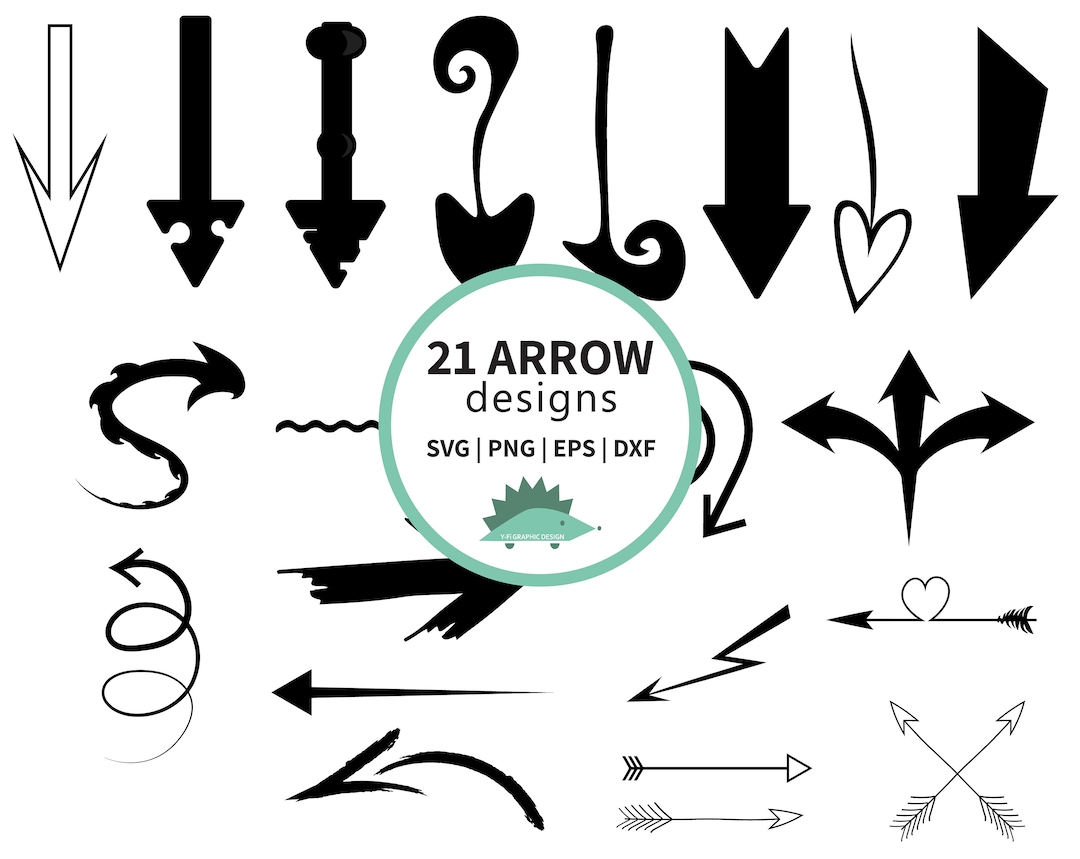 Arrow Silhouette Bundle, Arrow Clipart Digital File , Arrow Vector ...