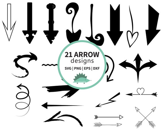 Arrow silhouette bundle Arrow Clipart digital file Arrow | Etsy