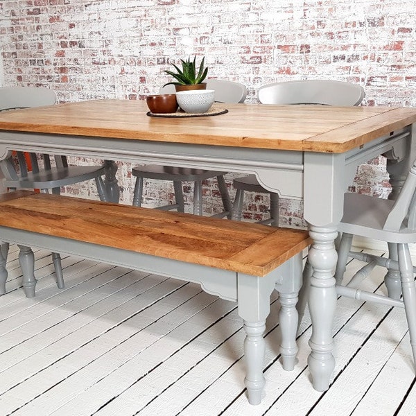 Farmhouse Dining Table - Etsy UK
