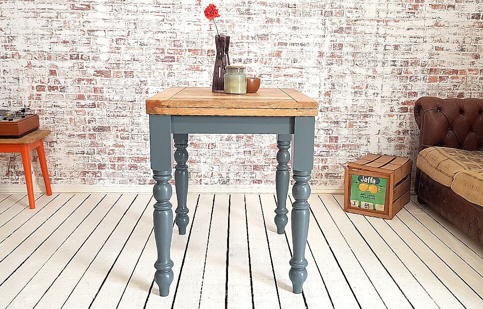 Farmhouse turned leg dining table store