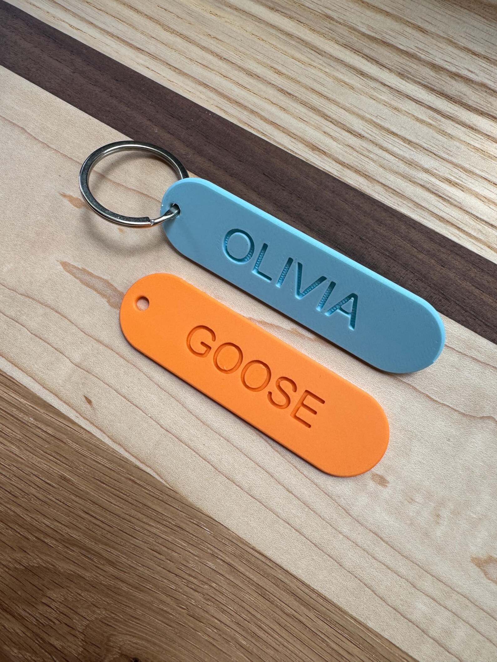 Colourful Custom Name Tag Keychain - Etsy