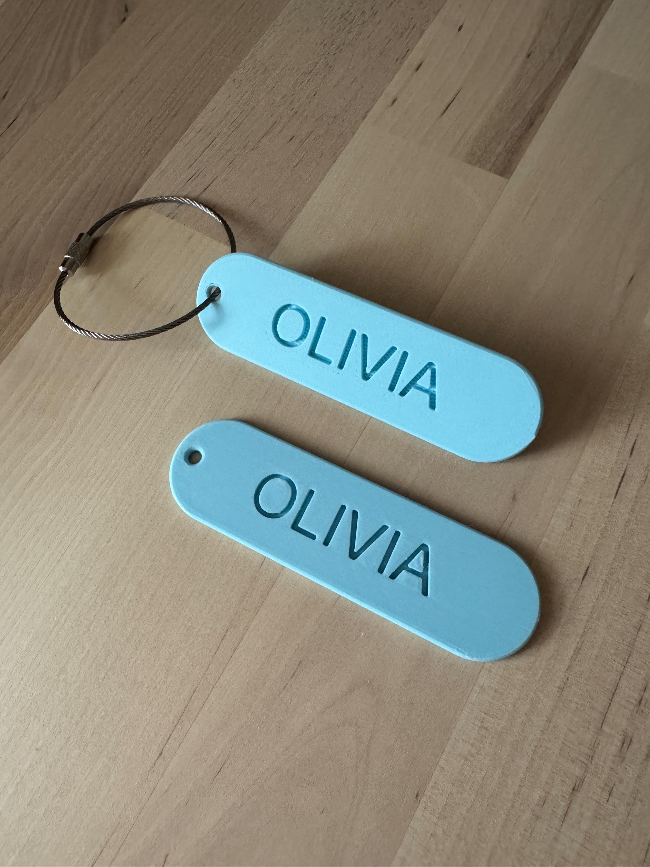 Colourful Custom Name Tag Keychain - Etsy