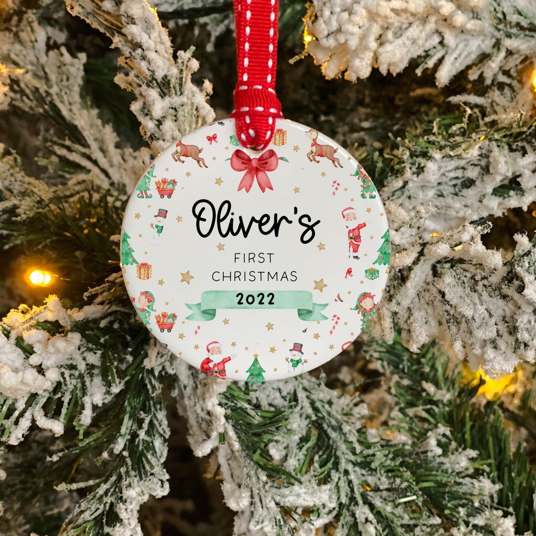 Baby's First Christmas Ornament, First Christmas Bauble, My First Xmas ...