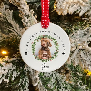 Personalised Dogs First Christmas Bauble, Personalised Christmas Pet ...