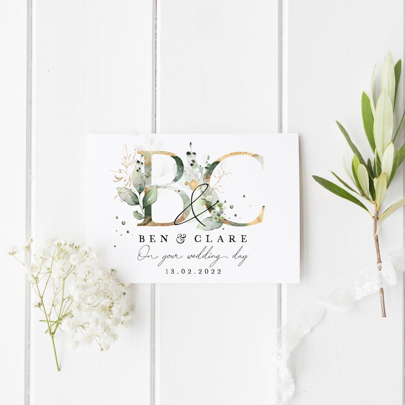 Personalised Wedding Card Newly Married Couple Greeting Card - Etsy