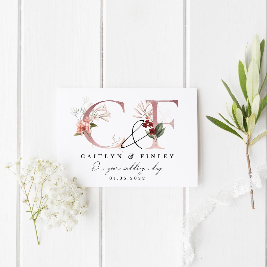 Personalised Wedding Card Newly Married Couple Greeting Card ...