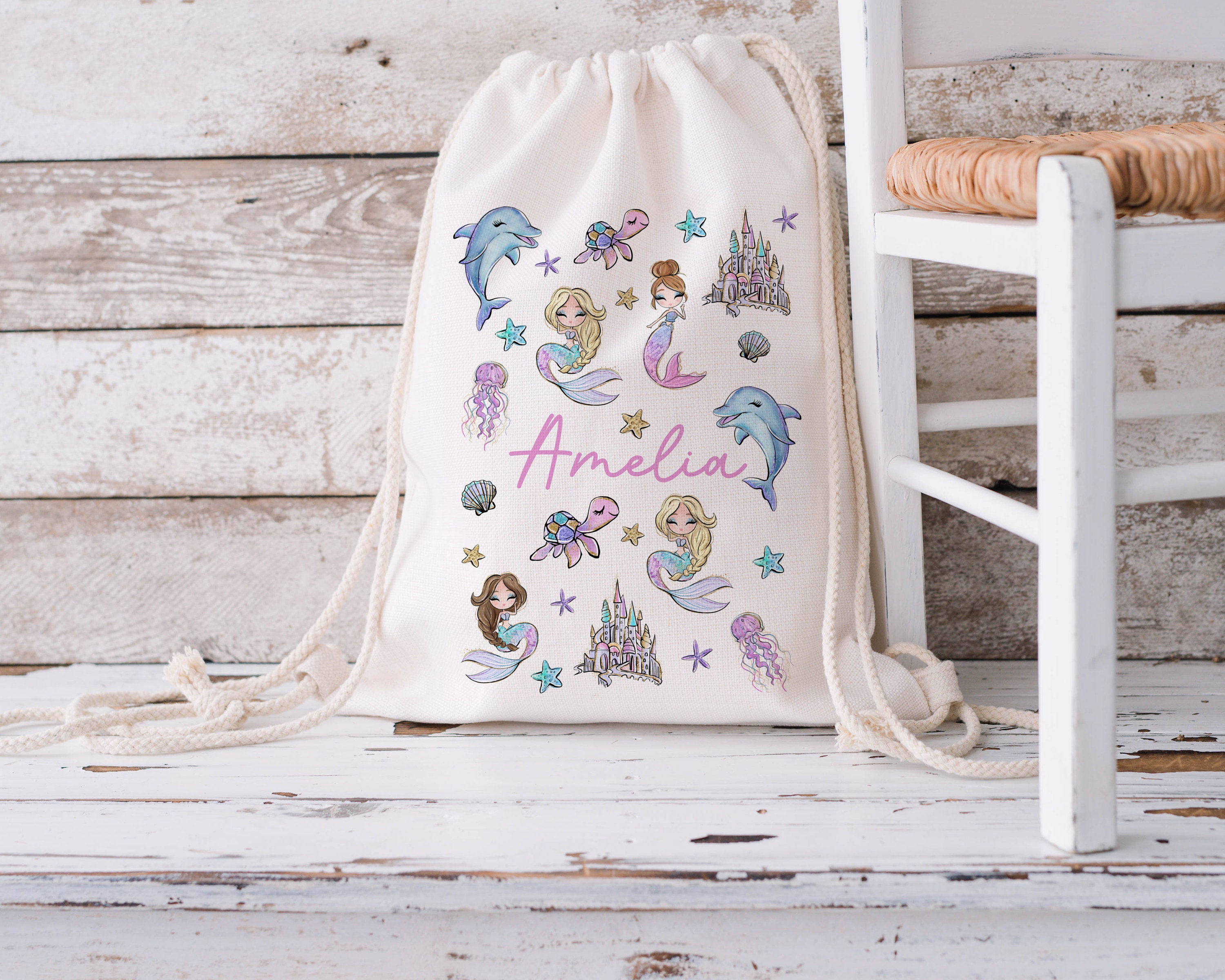 Personalised Drawstring Bag Kids School Bag Kids PE Bag - Etsy