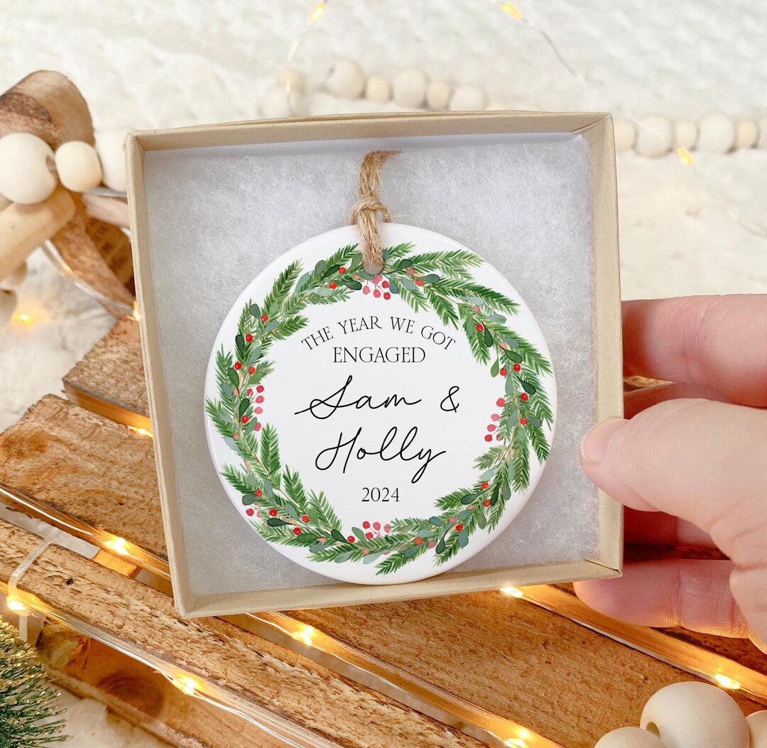 Personalised Engagement Ornament - Engagement Gift - Engagement Present ...