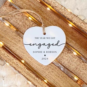 First Christmas Engagement Bauble, Newly Engaged Keepsake Gift, the ...