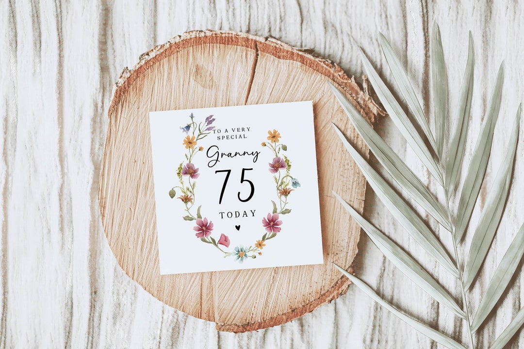 75th Birthday Card | 75th Birthday | Grandma Birthday Card | 75th ...