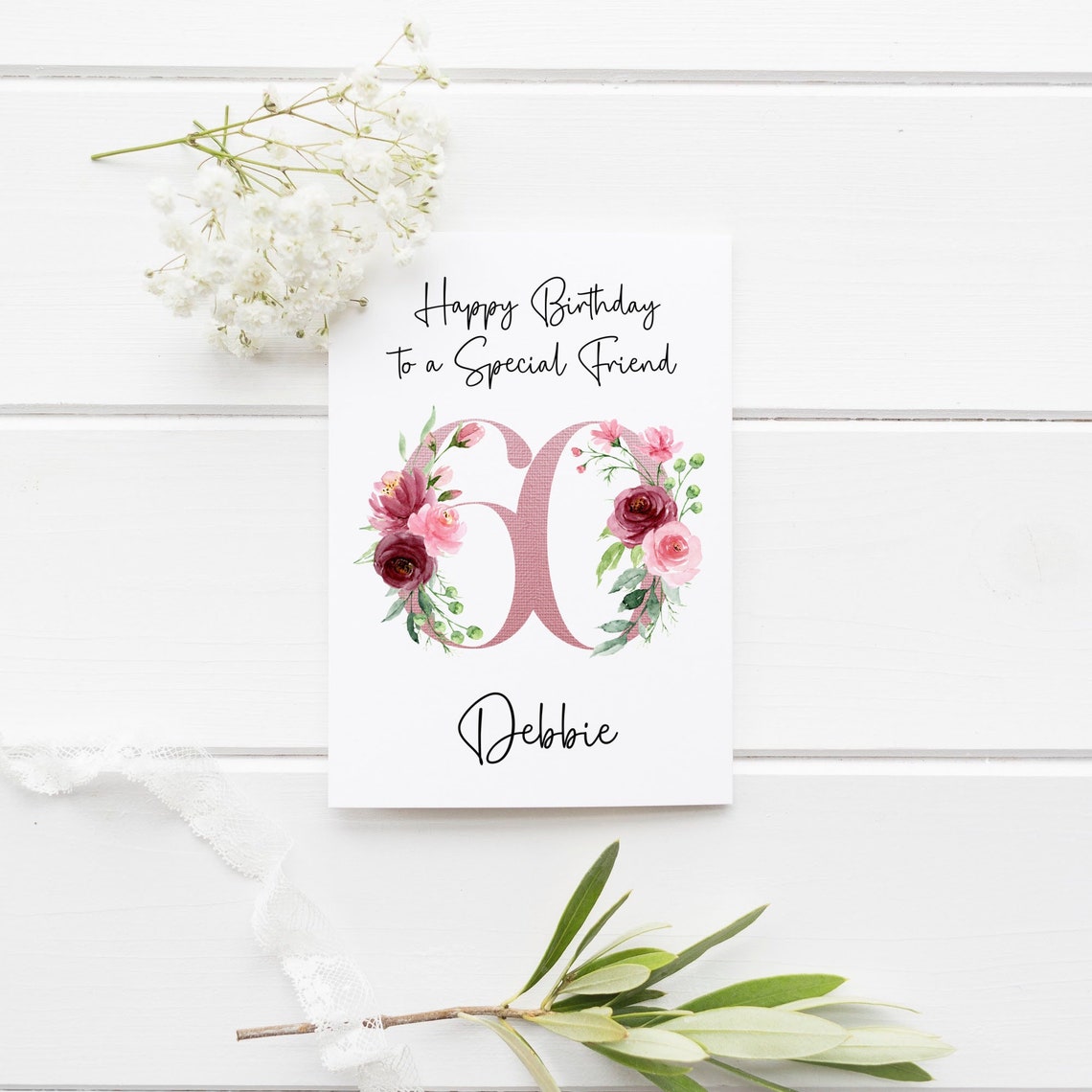 60th Birthday Card 60th Birthday Friend Birthday Card - Etsy