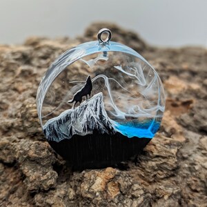 Wolf Pendant Wolf Accessory Resin Necklace Personalized - Etsy