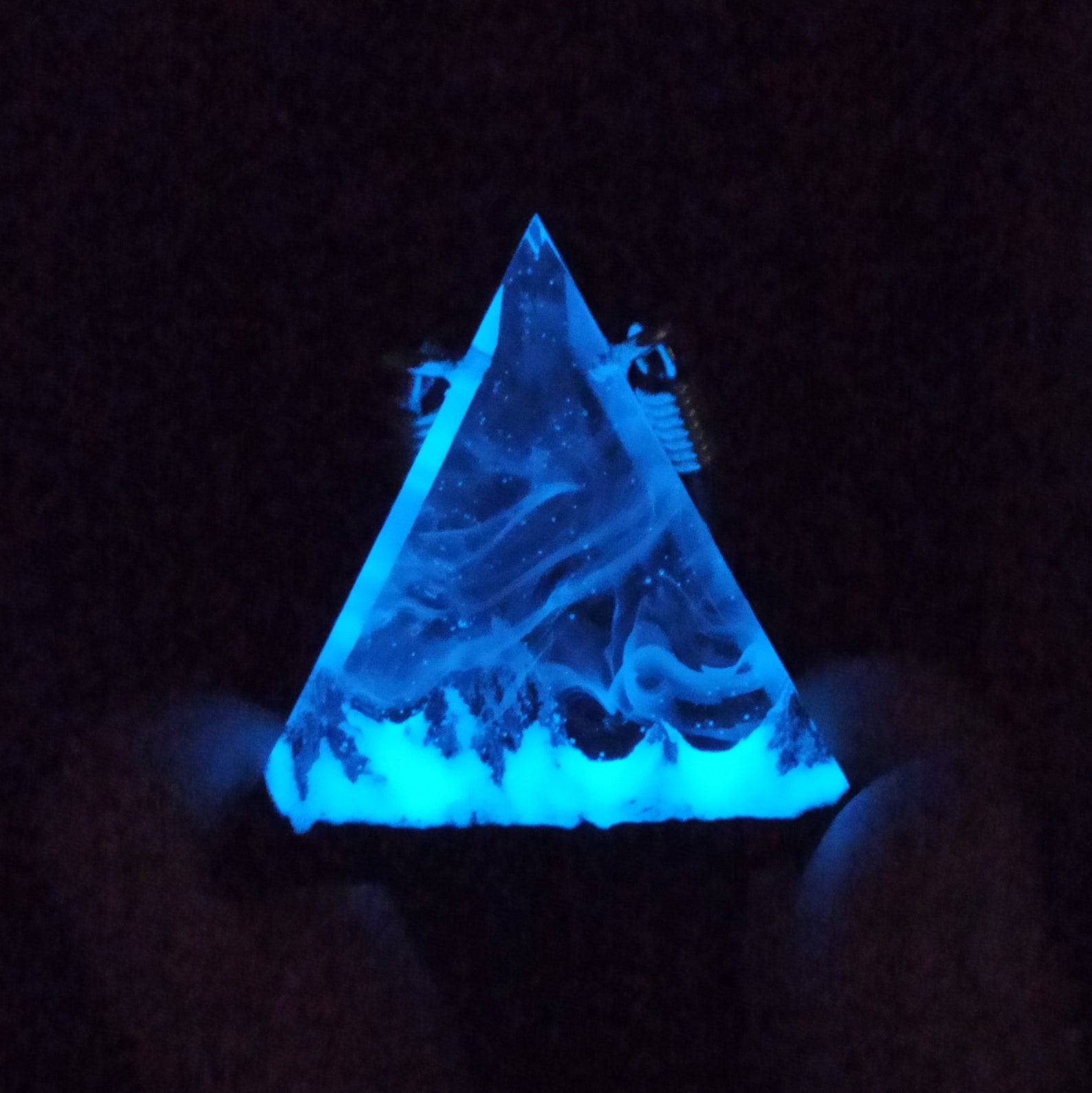 Wood Resin Necklace Triangle Pendant Handcarved Pendant - Etsy