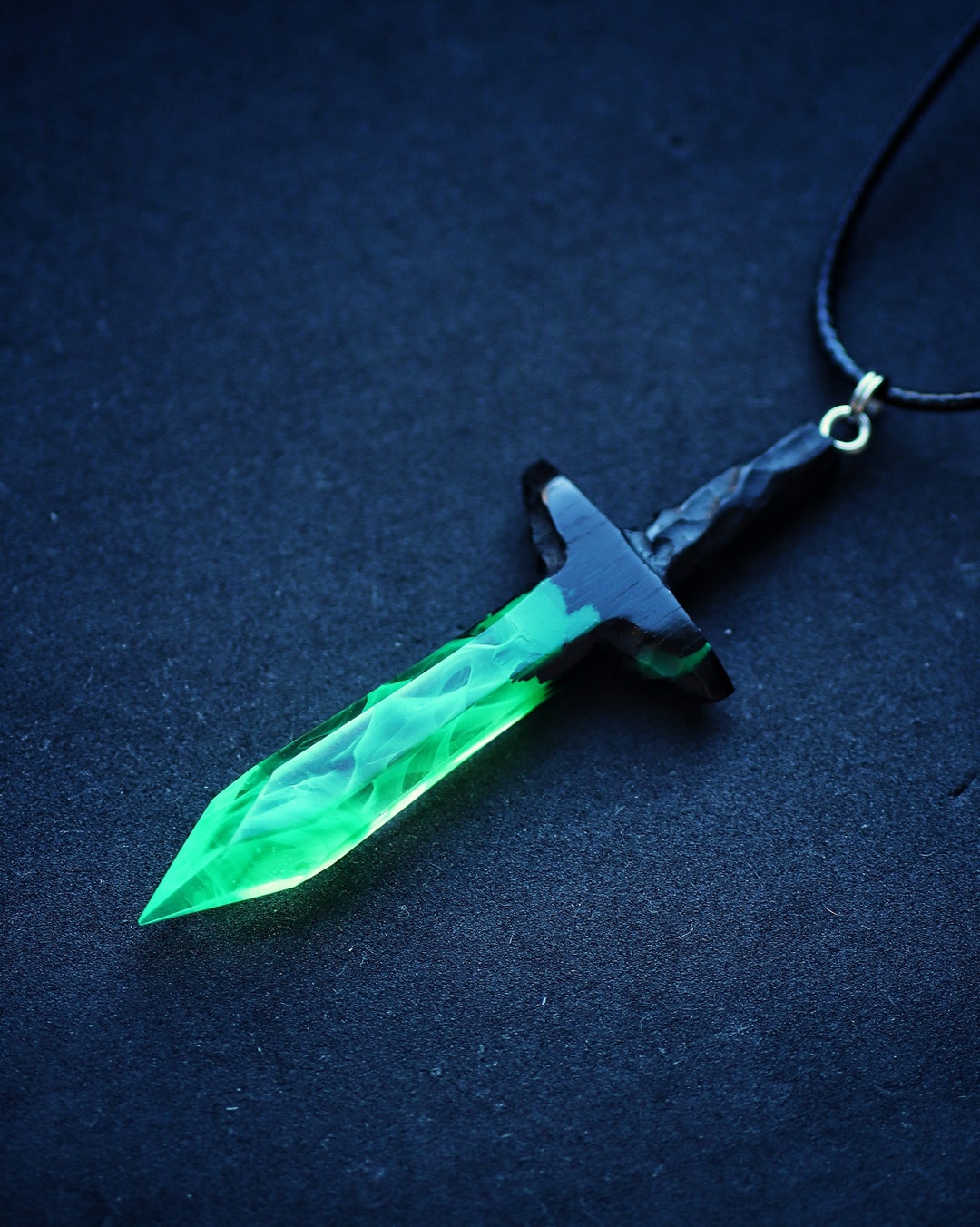 Wood Resin Necklace Sword Pendant Wood Resin Jewelry - Etsy